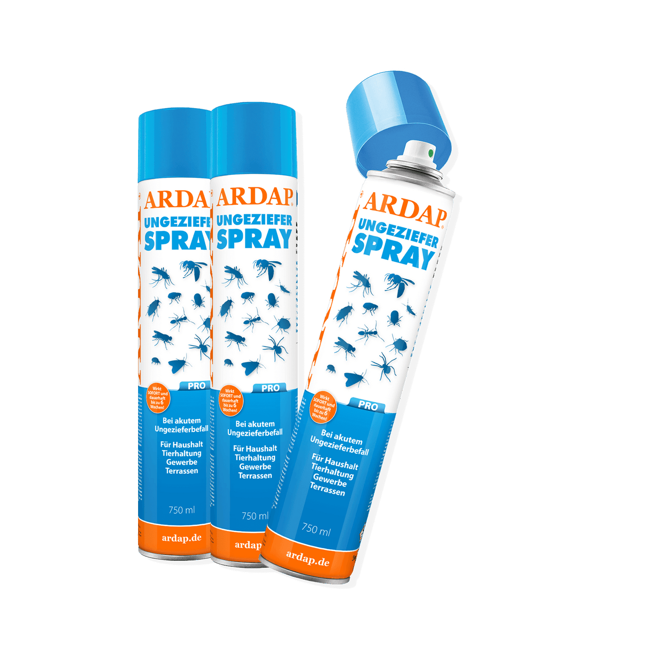 3er Pack ARDAP Pro Spray: Das Original gegen Schädlinge